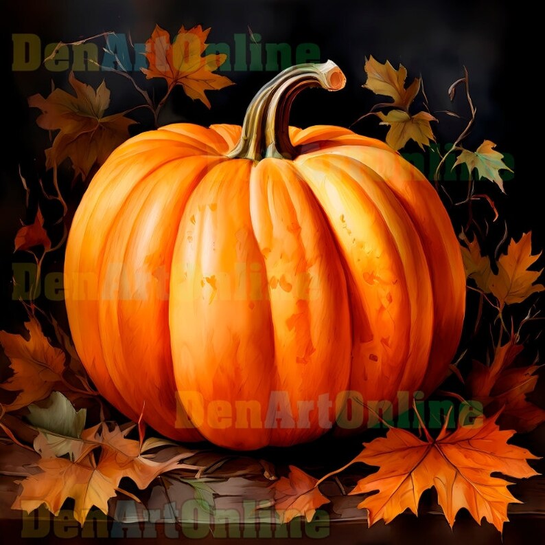 Watercolor Fall Pumpkin Clipart Bundle 18 Jpegs, Charm Halloween ...