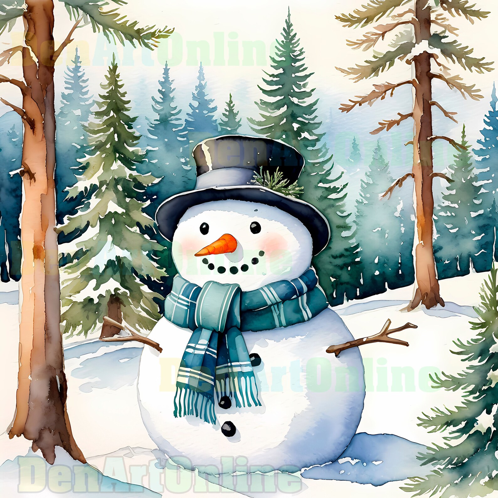 15 Snowman Clipart, Vintage Snowman Clipart, Christmas Clipart ...