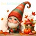 Autumn Gnome Girl Clipart, Cute Gnome 20 Jpgs, Gnome Halloween ...