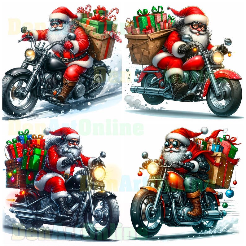 Christmas Motorcycle, Santa Claus on Motorcycle 33 JPG, Santa Biker ...