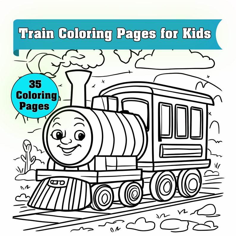35 Train Coloring Pages for Kids | Printable Train Coloring Sheets for ...