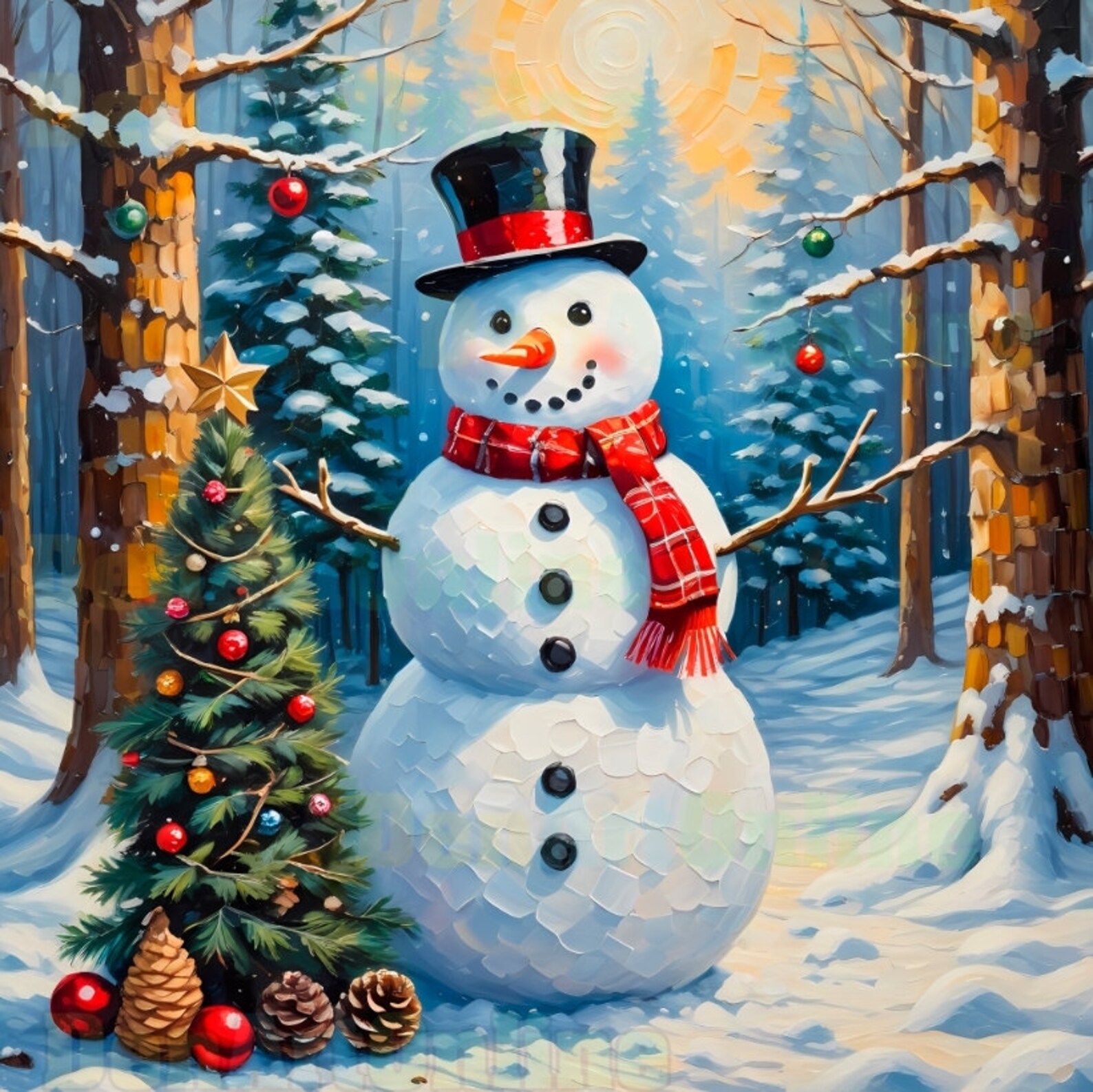 Vintage Snowman Clipart Bundle 10 High Quality Watercolor JPG ...