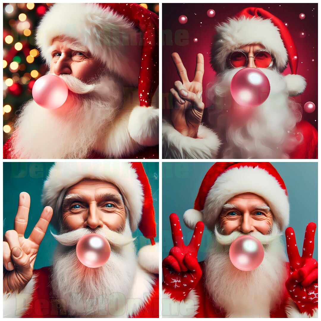 Santa Christmas Blowing Bubble, Funny Santa 34 JPG, Blowing Bubbles ...