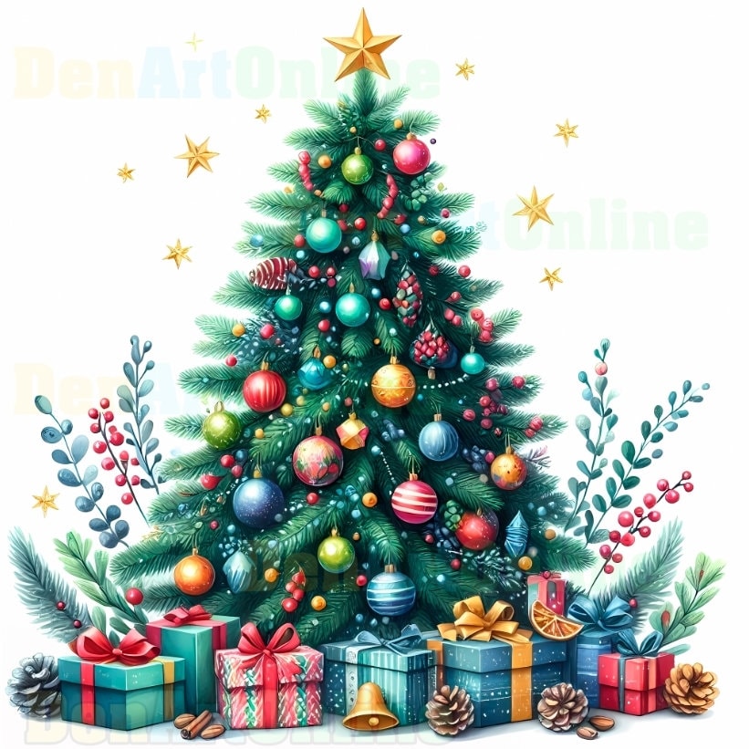 Christmas Trees Clipart 31 Jpg,digital Trees, Digital Download, Digital ...