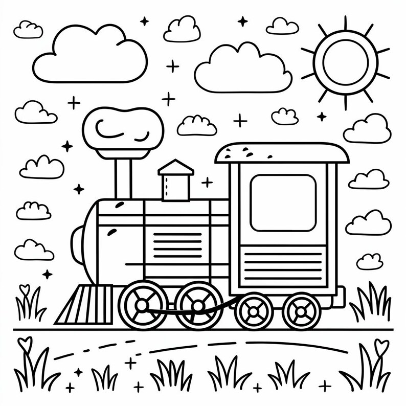 35 Train Coloring Pages for Kids | Printable Train Coloring Sheets for ...