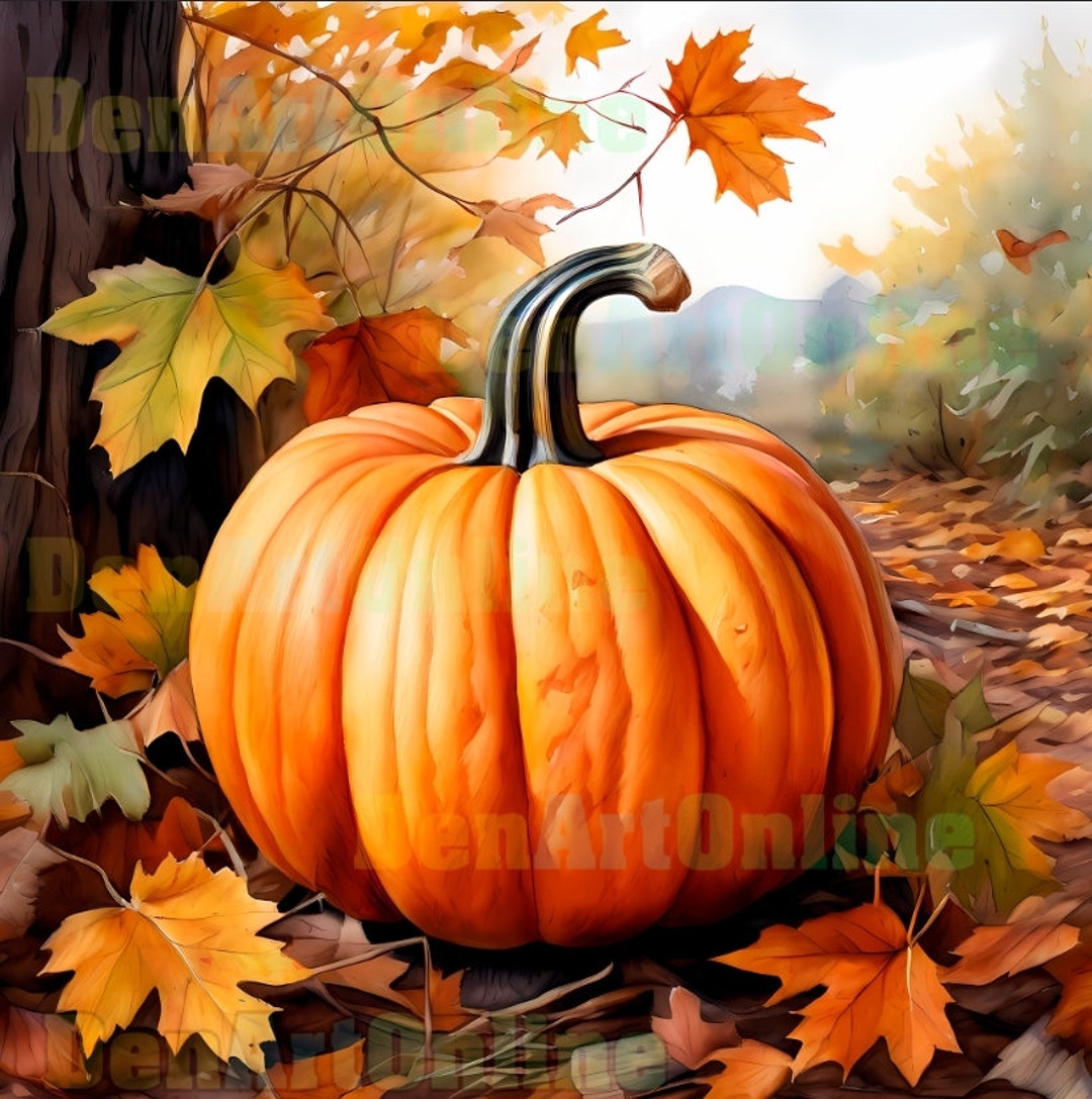 Watercolor Pumpkin Clipart Bundle: Fall Halloween Graphics (digital ...