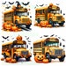 Halloween School Bus 21 Jpgs, Spooky School, Bus Clipart, Halloween ...