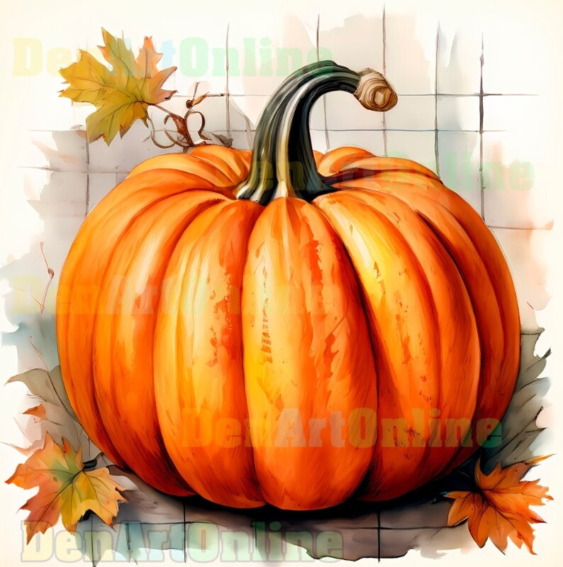 Watercolor Pumpkin Clipart Bundle: Fall Halloween Graphics (digital ...