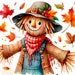 Cute Scarecrow Clipart Bundle, Fall Autumn Thanksgiving Clipart, 21 JPG ...