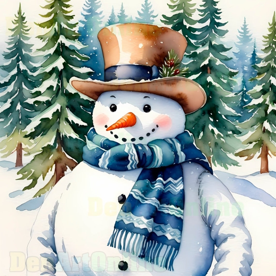 12 Vintage Christmas Snowman Clipart JPG, Cute Snowman, Retro Snowman ...