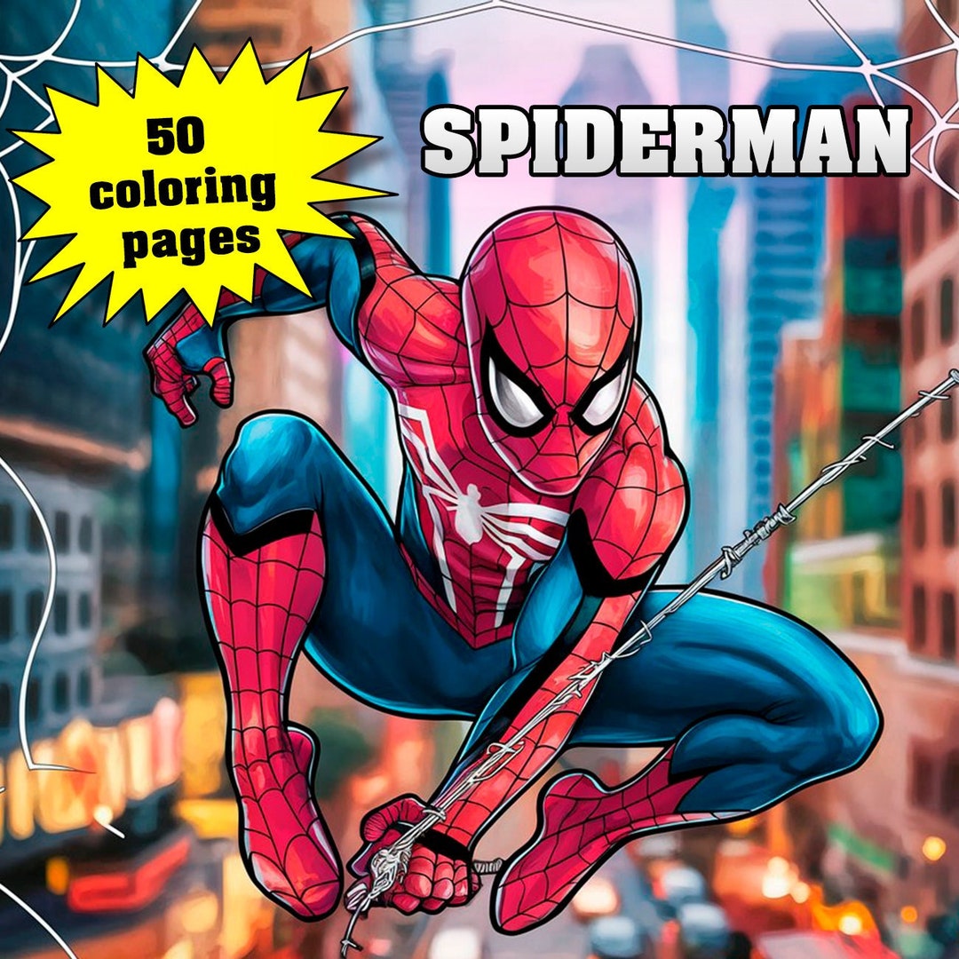 Spiderman 50 Coloring Pages | Spiderman Coloring Book for Kids | Boys ...