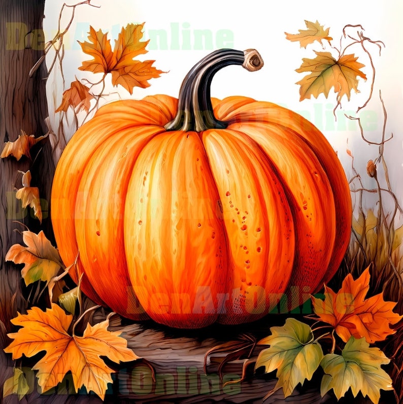 Watercolor Pumpkin Clipart Bundle: Fall Halloween Graphics (digital ...