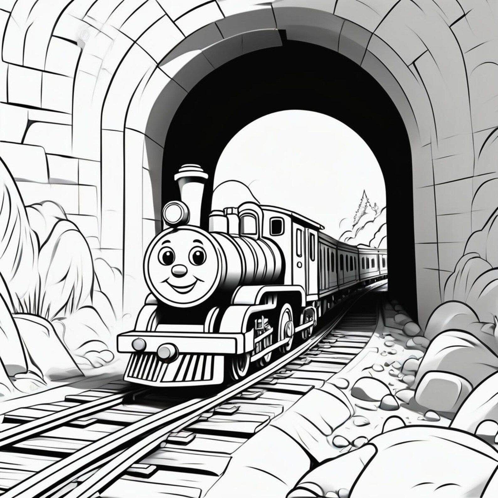 Train Coloring Pages for Kids: 35 Printable Sheets (instant Download ...