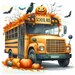 Halloween School Bus 21 Jpgs, Spooky School, Bus Clipart, Halloween ...