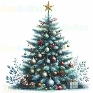 Christmas Trees Clipart: Holiday Digital Art (31 JPG) - Etsy