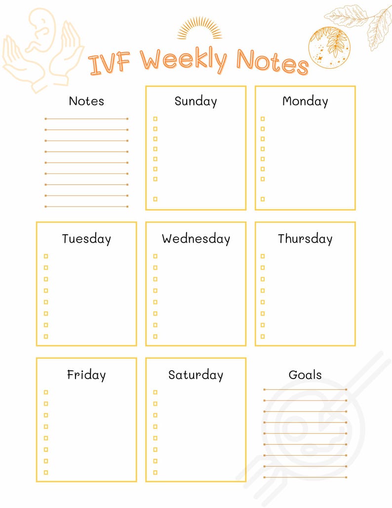 IVF Treatment Tracker Bundle: Fertility Journey, Diet & Injections ...