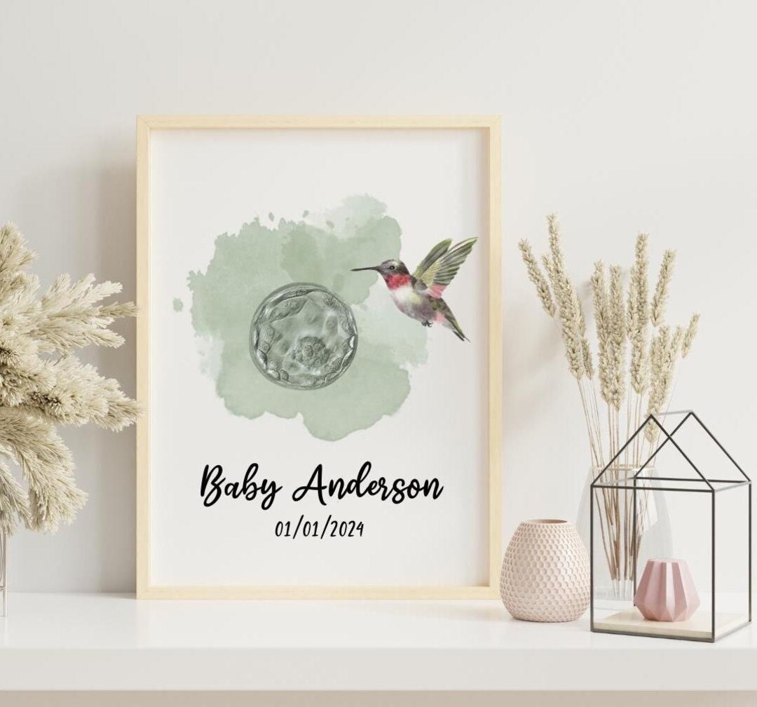 Custom Embryo Watercolor Art: IVF Baby Announcement Gift (digital ...