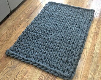 Hand knitted rugs | Etsy