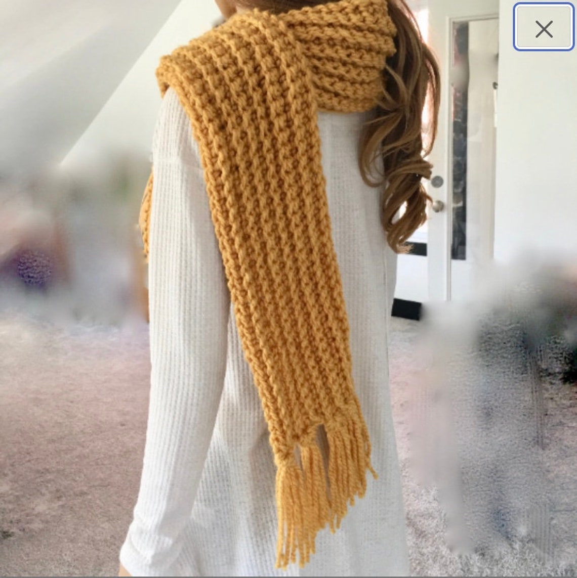 PATTERN for Crochet Scarf Mustard Scarf - Etsy