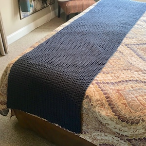 PATTERN for Crochet Bed Runner - Crochet Bed Scarf PATTERN - Blue Moon ...