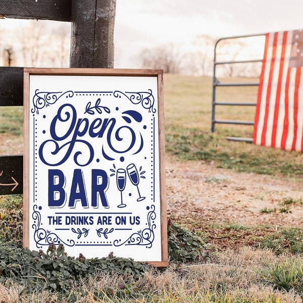 Open Bar Sticker - Etsy