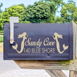 Mermaid Mailbox Vinyl Decal Address Sticker Mail Box Decals - Etsy