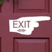 Exit Decal Pointing Finger Exit Office Door Sticker Office - Etsy