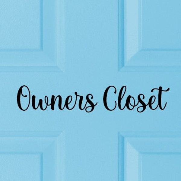 Owners Closet Sign - Etsy