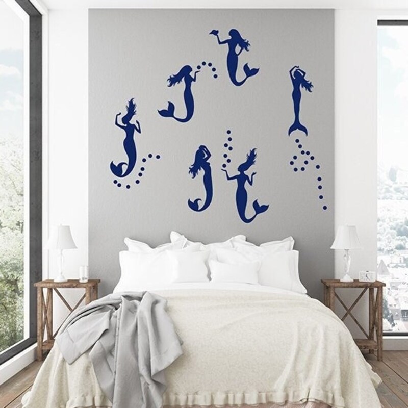 Mermaid Wall Decals - Etsy