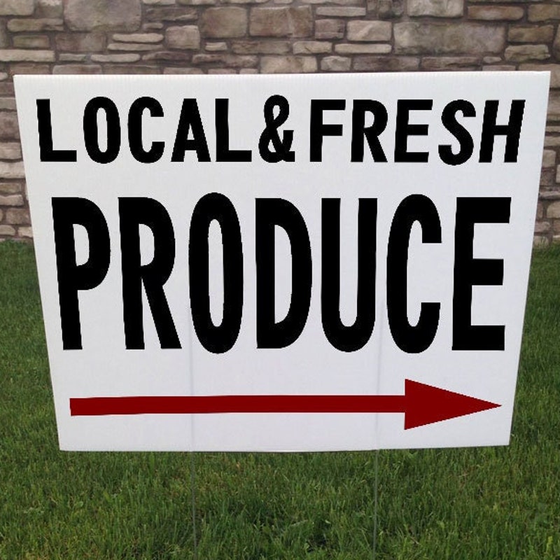 Produce Signs - Etsy