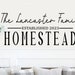 Personalized Homestead Sign, Custom Farmhouse Vinyl Decal, Family Name ...