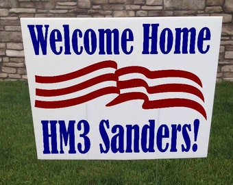 Deployment Yard Sign - Etsy