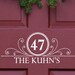 House Number Door Decal, Family Name Wall Decal, Last Name Decals ...