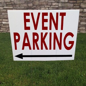 Corrugated Yard Sign, Event Parking Yard Signs, Event Signs for Outdoor ...