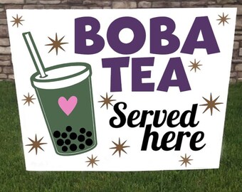 Boba Tea Yard Signs - Etsy