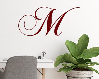 Initial Wall Decal - Etsy