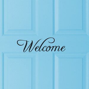 Welcome Door Decal - Door Decal - Front Porch Decal Entryway Decal ...