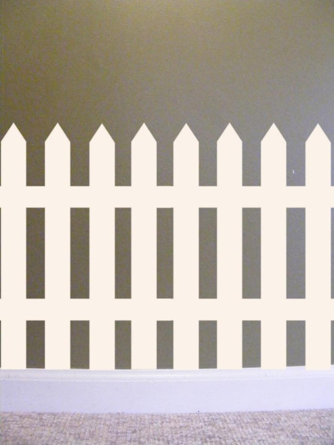 Picket Fence Vinyl Wall Decal, Nursery Playroom Decor - Etsy