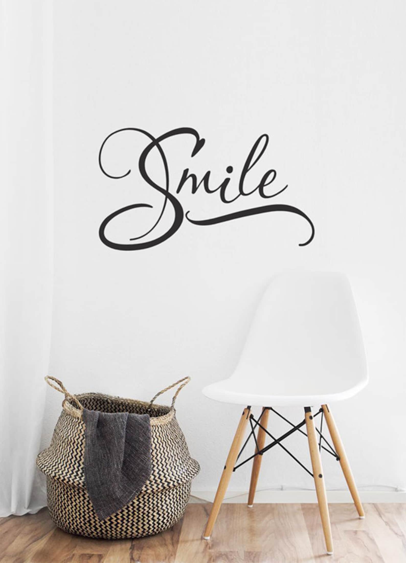 Smile Wall Decal Smile Vinyl Decal Smile Word Art Dentist - Etsy UK