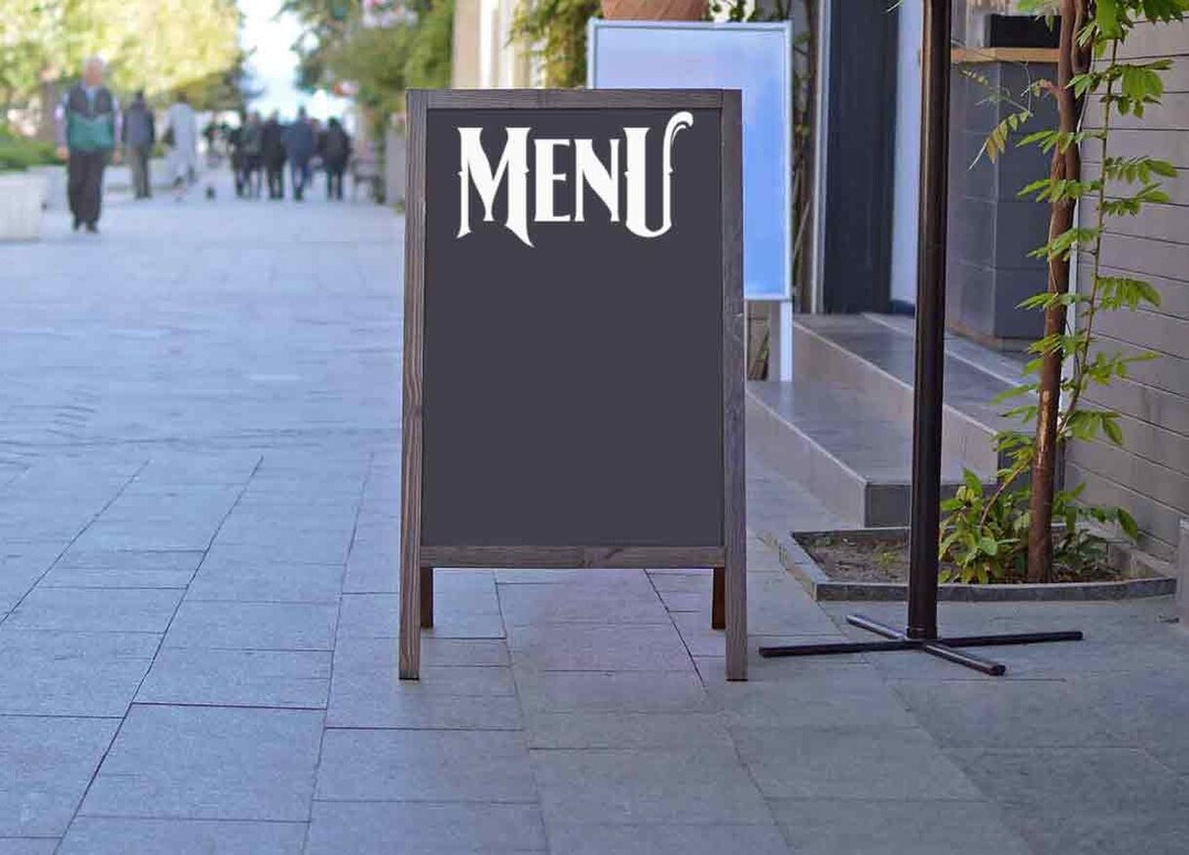 Menu Decal for Chalkboard, Wedding Menu Vinyl Decal for Sign Board ...