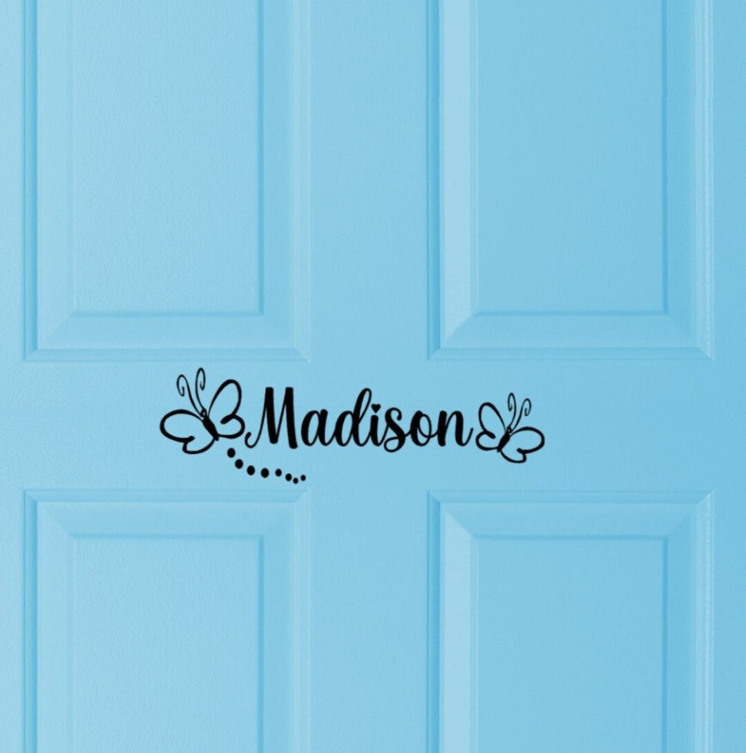 Kids Room Name Decal, Personalized Kids Door Sign,girl Bedroom Door ...