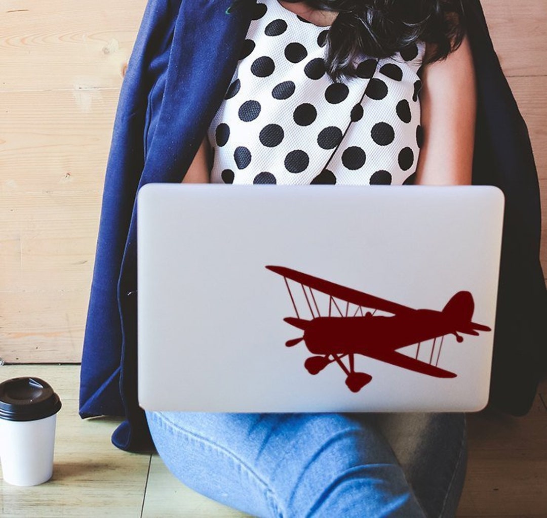 Airplane Decal, Airplane Sticker, Biplane Vinyl Decal, Pilot Gifts ...