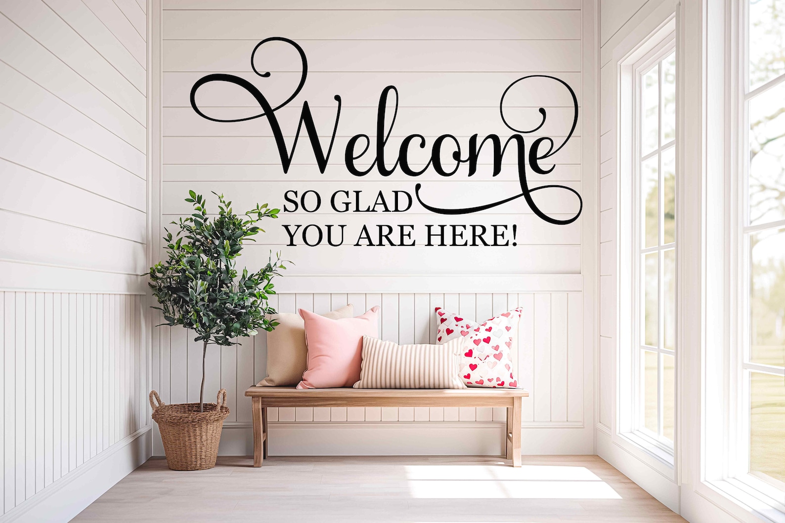 Welcome DECAL, We Are so Glad You Are Here, Church Worship Sign, Entry ...