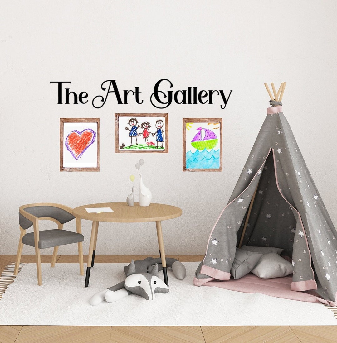The Art Gallery Vinyl Wall Decal Kids Art Wall Sticker - Etsy