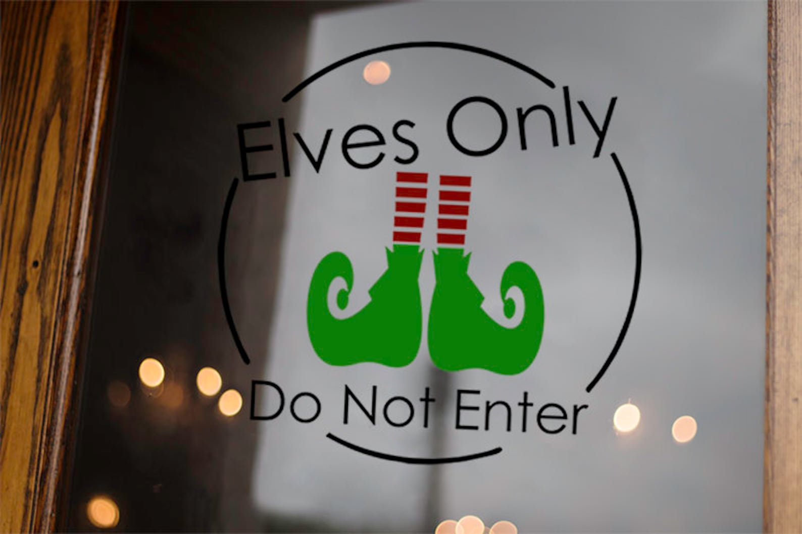 ELF Christmas Decal Elves Only Sign Do Not Enter Sign VINYL | Etsy