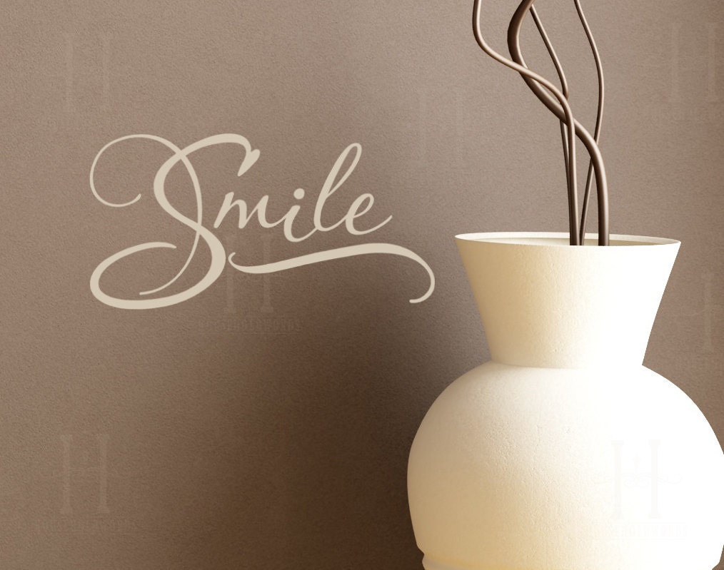 Smile Wall Decal Smile Vinyl Decal Smile Word Art Dentist - Etsy UK