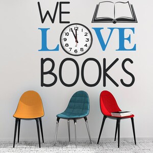 Kids Book Decor, Classroom Decorations, Reading Wall Decal, We Love ...