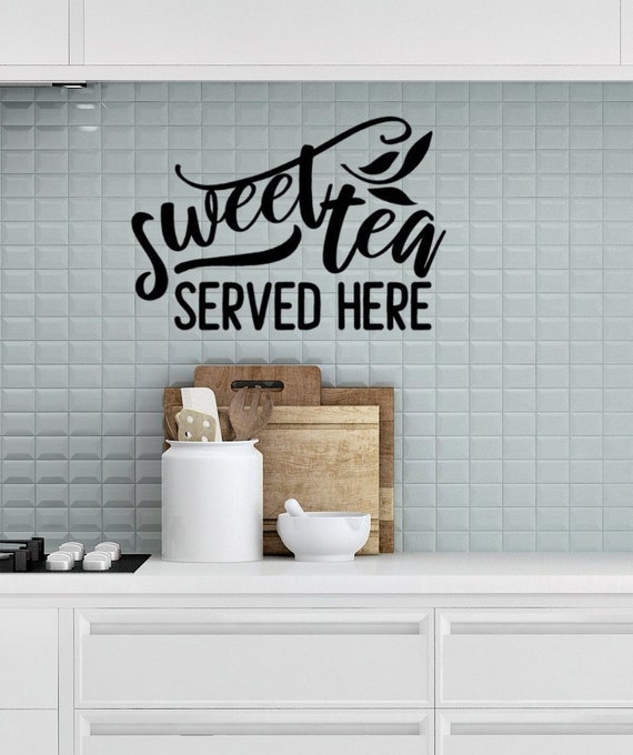 Sweet Tea Vinyl Decal Sweet Tea sign Farmhouse Kitchen Wall | Etsy