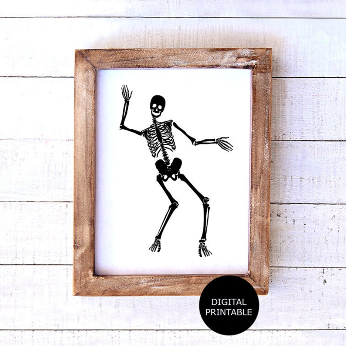 Skeleton Art Print Halloween Digital Print File Skeleton - Etsy