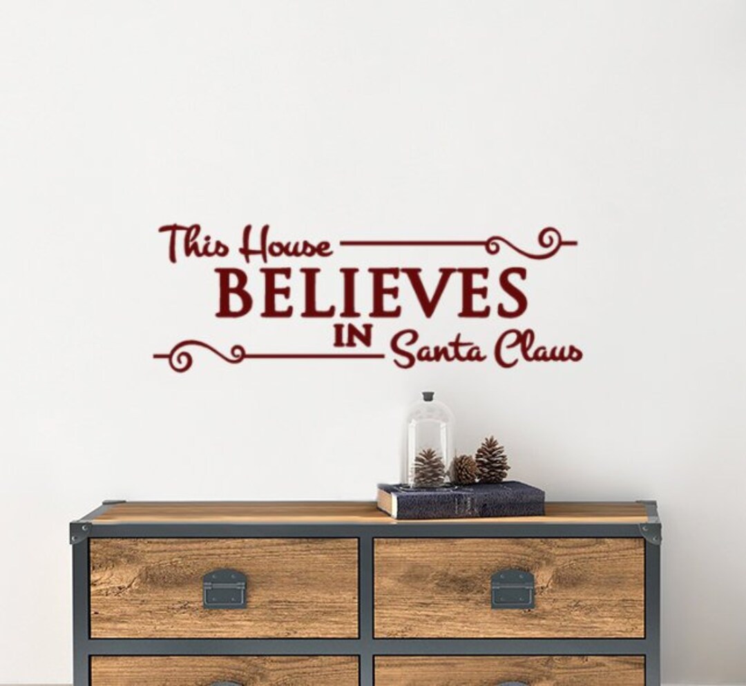 Santa Wall Decal Farmhouse Christmas Decor, Front Door Decal, This ...